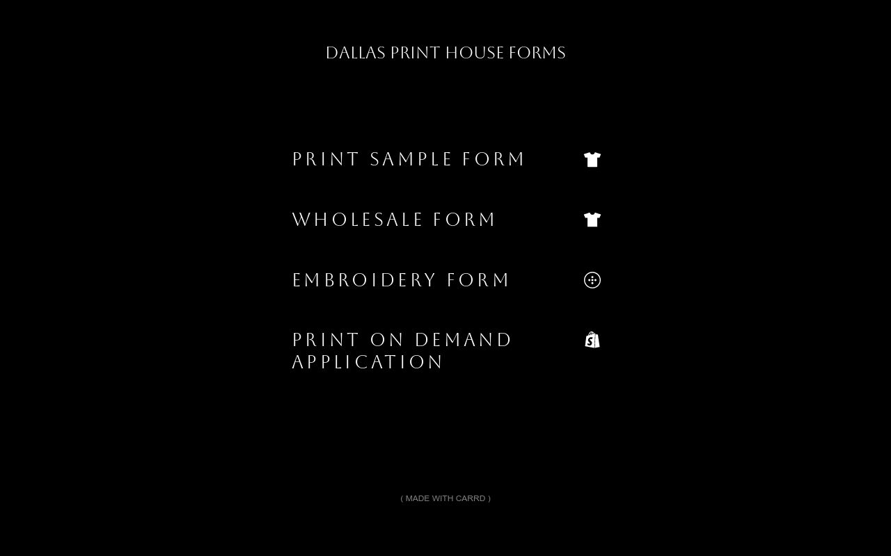 Dallas Print House Forms